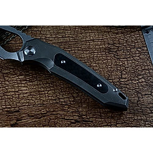 TwoSun TWOSUN TS382 Outdoor Camping Sports Pocket Knife 14C28N Steel Blade Titanium Handle