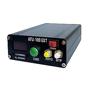 Malahit ATU-100 EXT Antenna Tuner 1.8-50MHz atu100 by N7DDC 7x7 0.96 Inch OLED 3.2 Firmware Programmed with Housing Assembled Machine with USB Cable（No Battery）