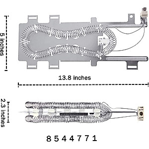 8544771 Dryer Heating Element, 279816 Thermostat Cut Off,279973 3392519 Dryer Thermal Fuse Compatible with maytag, kenmore,kitchen,whirlpool and More