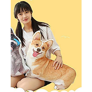 MISS TUTU Corgi Dog Super Soft Plush Throw Pillow Animal Pillow Plush Cushion
