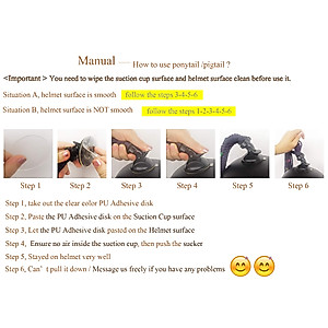 HHongJM Helmet Pigtail Motorcycle Helmet Ponytail Bicycle Helmet Braids Hair Tails Used for Any Helmets/Reusable Design 24Inch (Helmet Not Included)