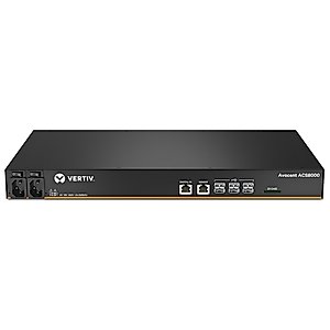 Vertiv Avocent ACS8000 Serial Console, 48 Port Serial Console Server, Remote Data Center and Out of Band Management, USB Connectivity and Port Sensor, Dual AC Power (ACS8048DAC-400), Black