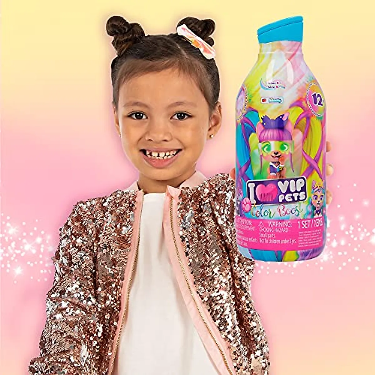 IMC Toys VIP Pets Color Boost - Includes 1 VIP Pets Doll, 9 Surprises, 6 Accessories| Kids Age 3+ (712003)