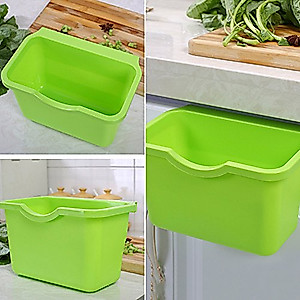 shlutesoy Multi-Function Kitchen Cabinet Door Plastic Basket Hanging Trash Can Waste Bin Garbage Bowl Box