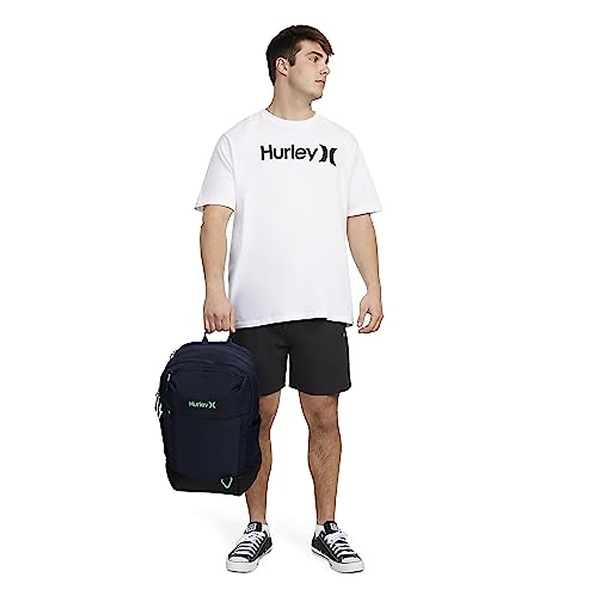 Hurley Mens Classic Backpack, Obsidian, One Size