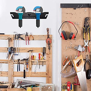 Angle Grinder Stand Bench Grinder Stand and Polisher Holder Angle Grinder Tool Stand Garage Wall mount Bracket for Cutters Polishers and Cordless Angle Grinder Air Tool Holder Metal