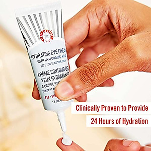 First Aid Beauty Hydrating Eye Cream With Hyaluronic Acid – Helps Reduce Puffiness and Hydrate, Smooths Fine Lines & Wrinkles – 0.5 oz