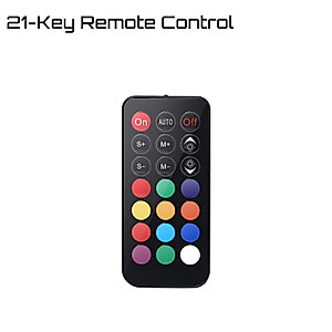 upHere 10-Port 6PIN SATA RGB Hub with 21-Key Remote Control/Splitter for 6-Pin Case Fans in Black-MBX10