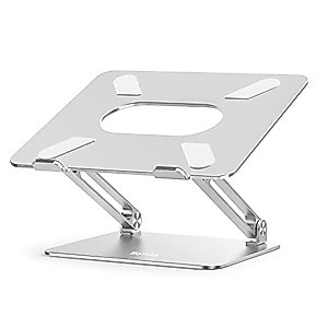 BoYata Laptop Stand, Laptop Holder, Multi-Angle Stand with Heat-Vent, Adjustable Notebook Stand for Laptop up to 17 inches, Compatible for MacBook Pro/Air, Surface Laptop, and so on (Silver)