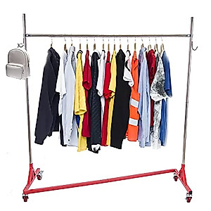 ROREP Z Rack Commercial Z Base Garment Rack Heavy Duty Rolling Z Garment Rack for department stores and laundries.