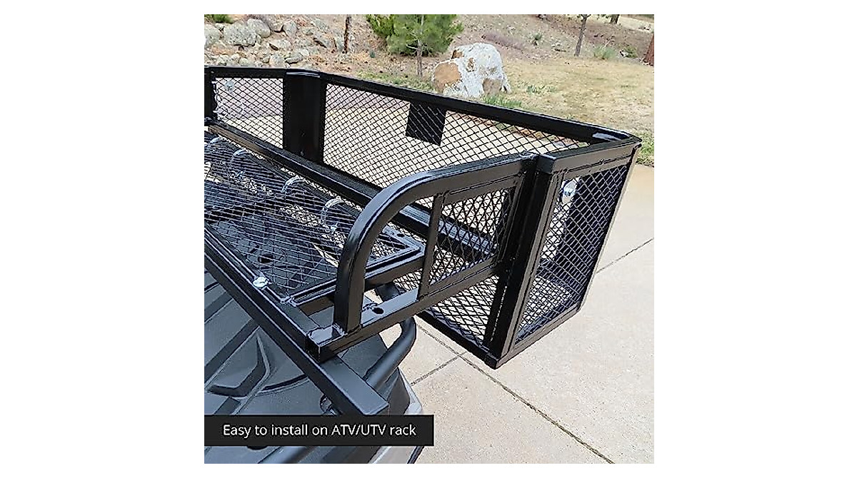 Titan Ramps ATV UTV Rear Cargo Basket - Easy Installation