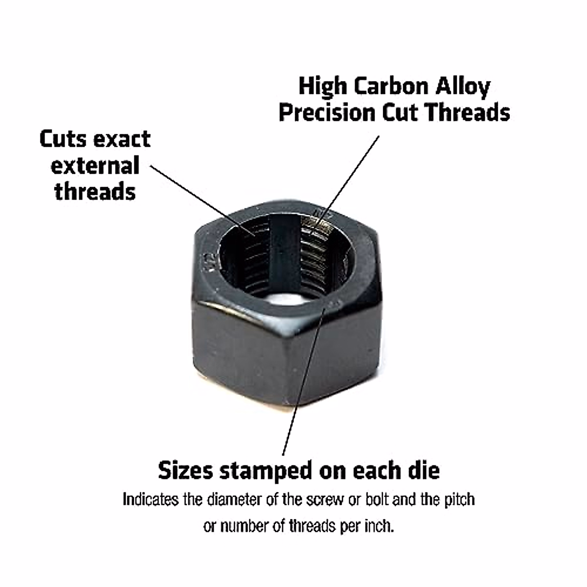 Century Drill & Tool 92910 Rethreading Die, 1/2-20NF