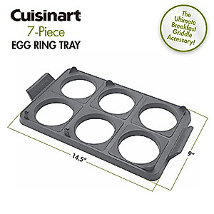 Cuisinart CGR-600 7-Piece Griddle Egg Ring Tray