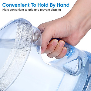 INOOMP 2 Pieces Water Bottle Water Jug Round Plastic Water Bottle with Handle Reusable Leak Proof Water Bottle for Gym Sports Office Daily Cold Liquids Drinking Use, Blue (1 Gallon)