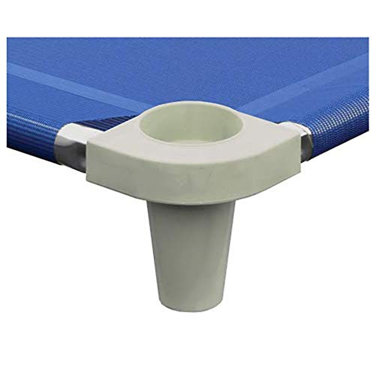 Acrimet Premium Stackable Nap Cot (Stainless Steel Tubes) (Blue Cot Grey Feet) (1 Unit)