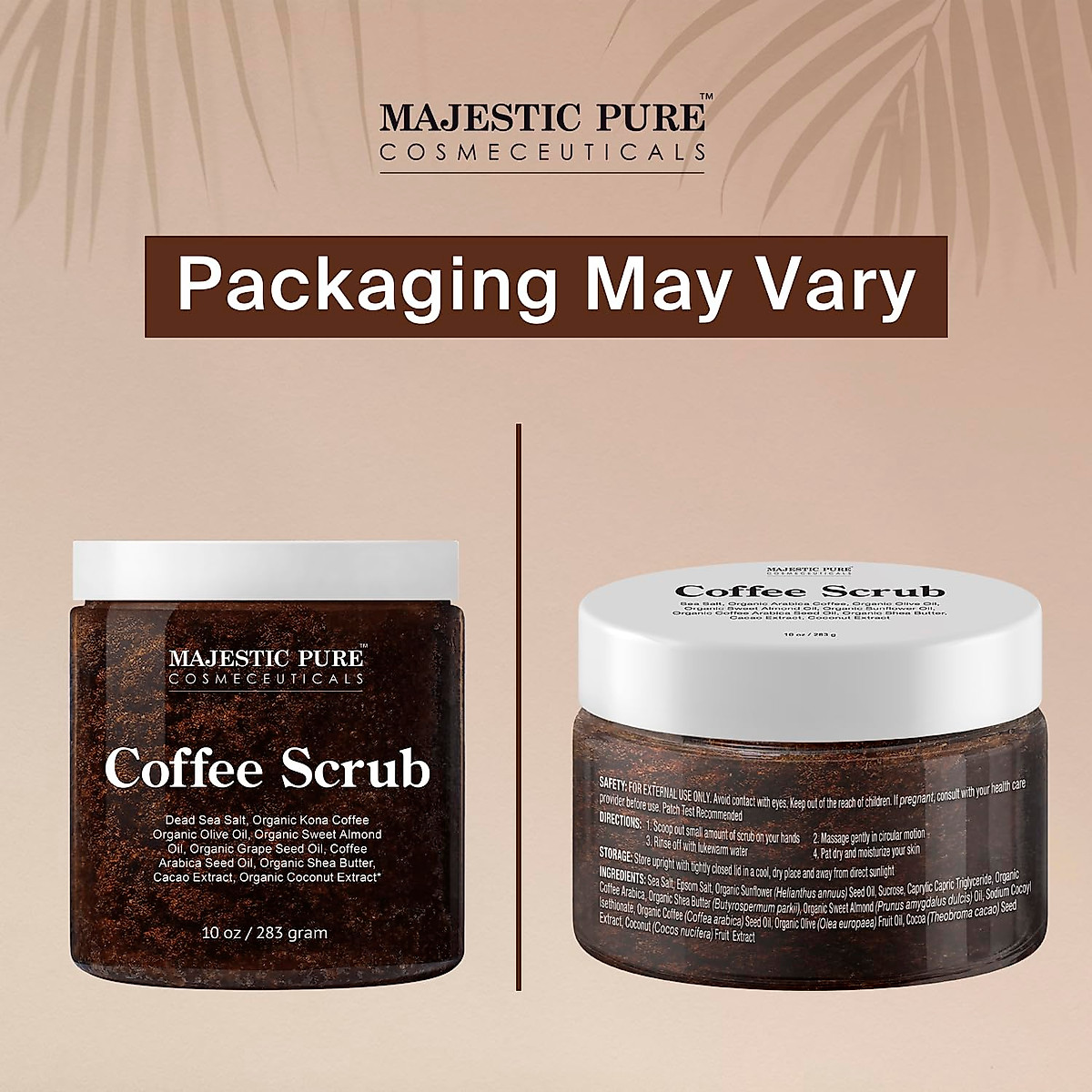 MAJESTIC PURE Coco Rose Scrub - With Biotin, Collagen, Stem Cell & Coconut Oil - Exfolaiting Body Scrub - Skin Moisturizer, Pore Cleanser & Body Exfoliator - Natural Skin Care for Men & Women - 10 oz