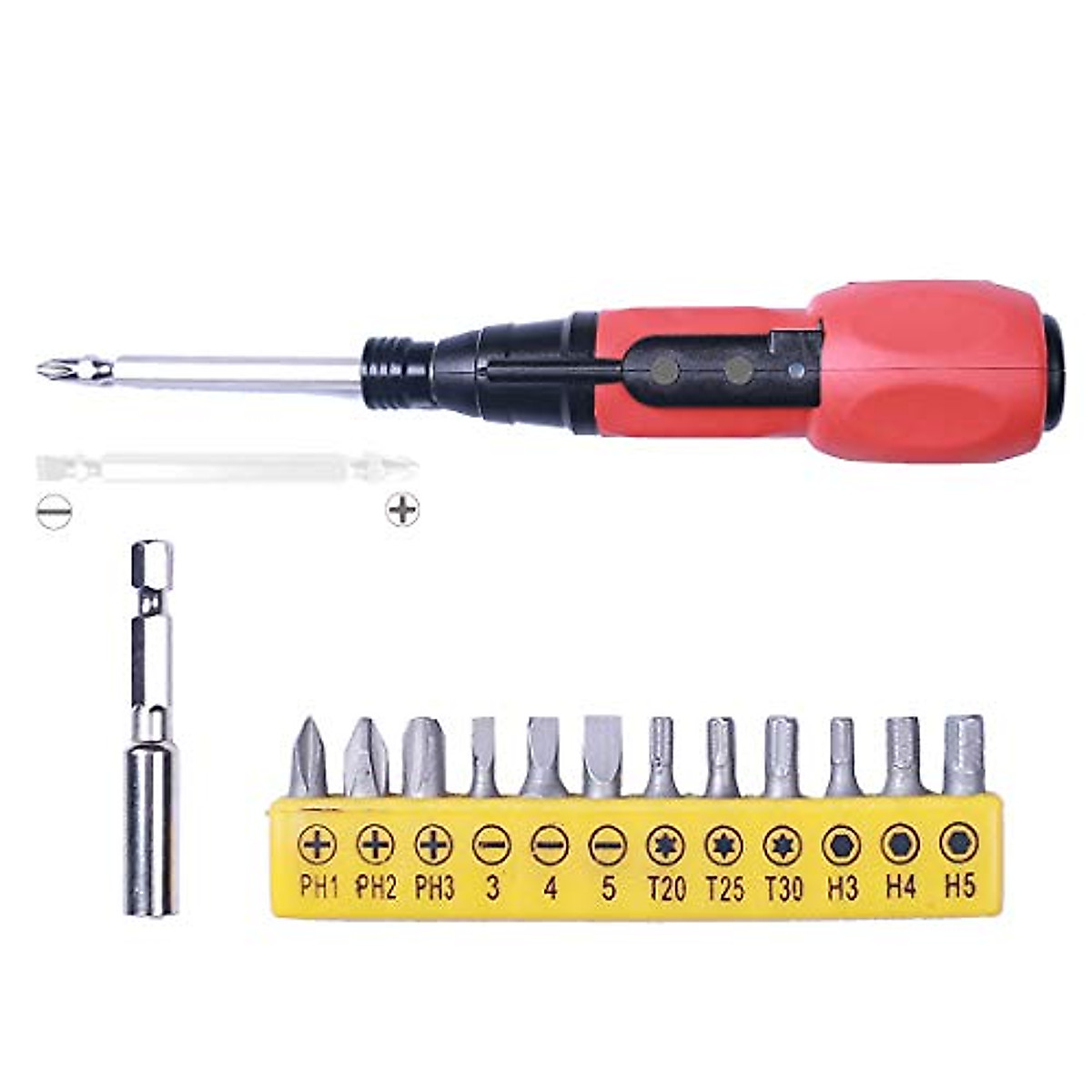 Jiahe Cordless Screwdriver, Electric Rechargeable Screwdriver 3.6V 800mAh Li-ion with Battery Indicator LED light with 12 Free Accessories for Home DIY,Both Hand and Mini Cordless Screwdriver Drill