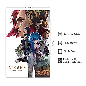 Christ-EZ Anime cartoon Arcane League of Legends Movie Poster Cool Wall Decor Art Print posters for room aesthetic - Matte Poster Frameless Gift 11 x 17 inch(28cm x 43cm)