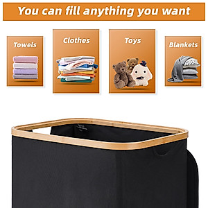 Laundry Hamper with Lid,100L Large Laundry Basket with Removable Inner Bag,Dirty Clothes Hamper Laundry for Bedroom Dorm Aesthetic