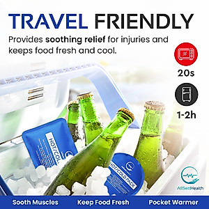 Reusable Hot and Cold Ice Packs for Injuries Reusable – 7 Piece Flexible Ice Packs in Multiple Shapes and Sizes – Multi Use Ice Pack for Back Pain Relief, Neck, Shoulder