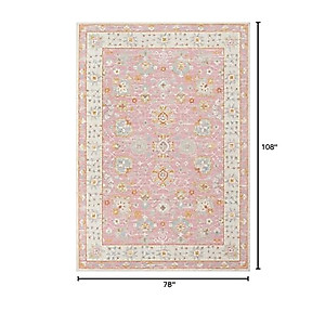 Momeni Anatolia Area Rug, 6'6" X 9', Pink