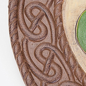 Bits and Pieces - St. Patrick's Day Shamrock Stone - Luck of The Irish - Celtic Knotted Border