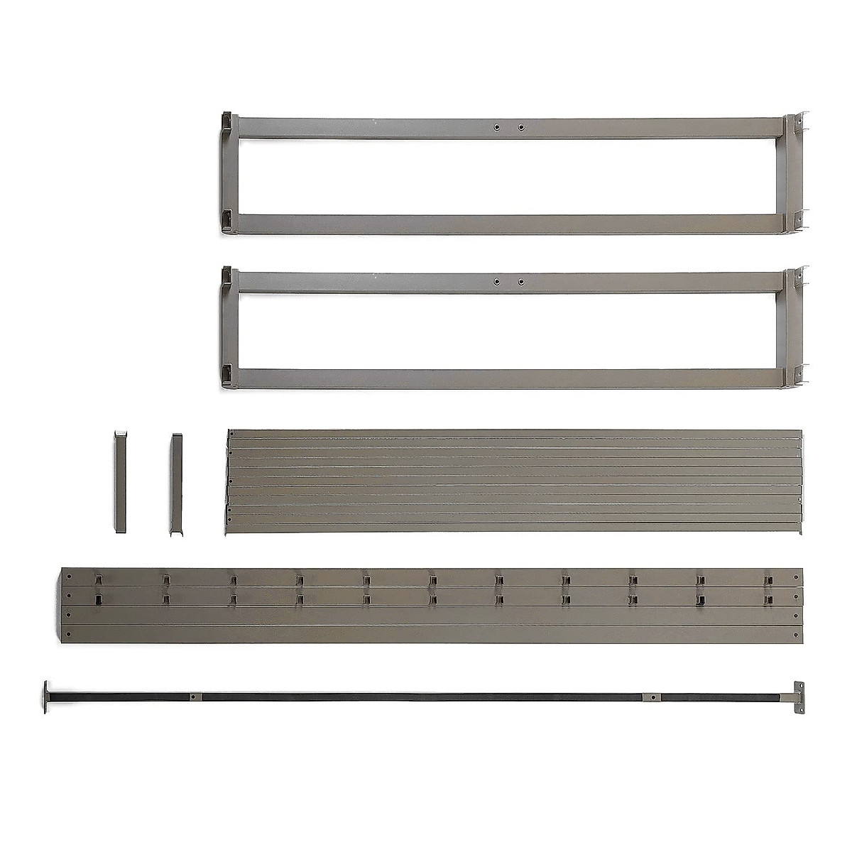 Mellow 9" Metal Platform Bed Frame w/Heavy Duty Steel Slat Foundation, Full, Grey