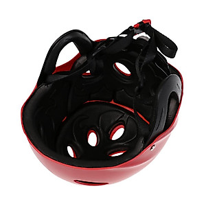 Unknown Professional Adjustable Water Sports Safety Helmet Kayak Canoe Sailing Surfing Hard, Red