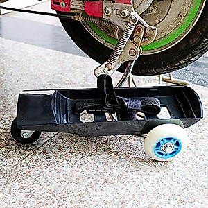 Pearlead ABS Tri-Dolly Motorcycle Wheel Moving Dolly with Fixed Belt Straps 330-lb Load Capacity