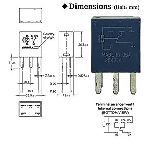 05269988AA Relay 05269988AA 21911C Multi-Purpose Automotive Relay, Accessory Power Supply 12VDC 10A Relay 5 core(4PCS)