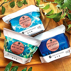 L. Chlorine Free Ultra Thin Overnight Absorbency Pads with Wings, 48 Count x 2 Packs (96 Count Total)