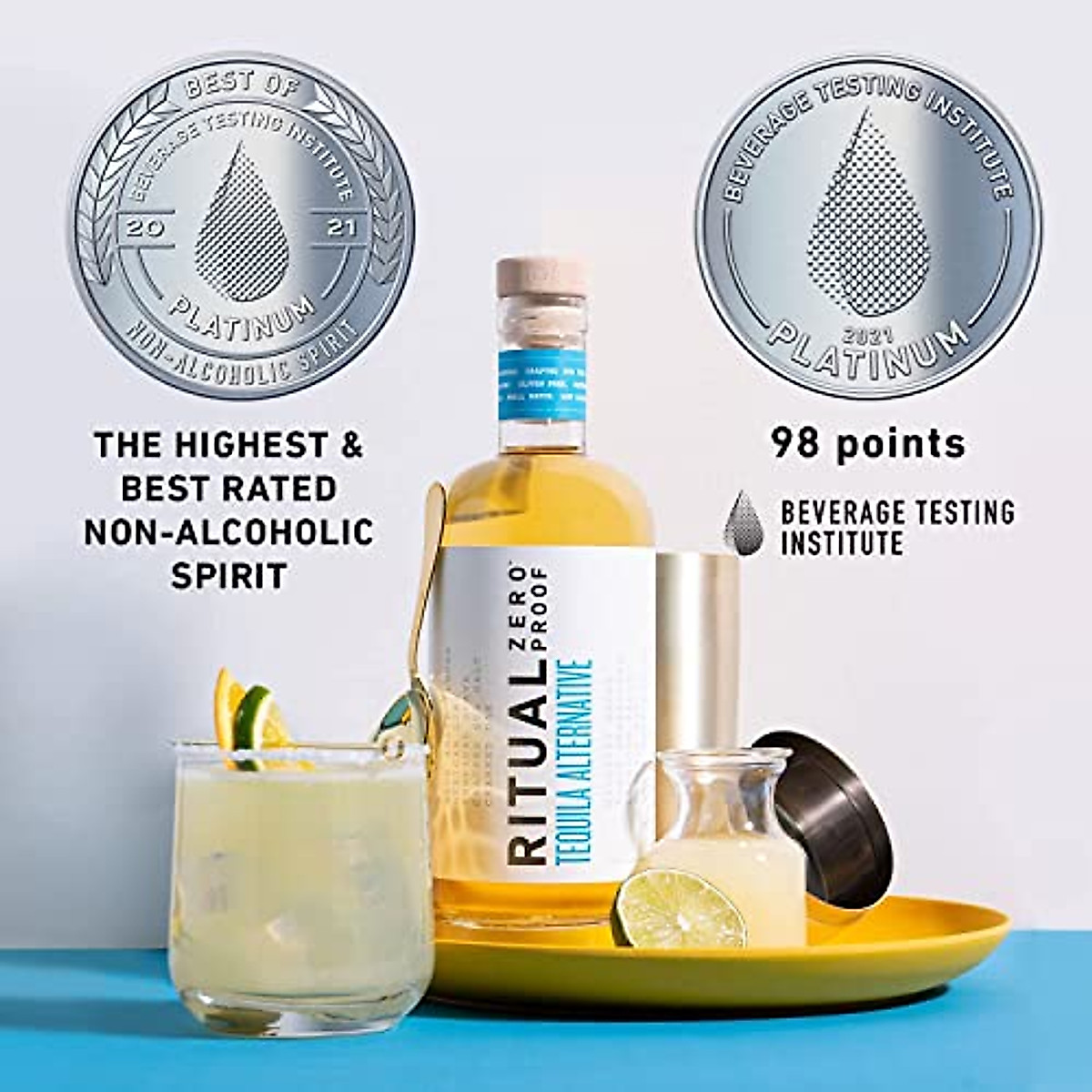 RITUAL ZERO PROOF Tequila, Whiskey, Gin & Rum Alternatives | Award-Winning Non-Alcoholic Spirits | 25.4 Fl Oz (750ml) Each | Low & No Calorie | Keto, Paleo & Low Carb Diet Friendly | Alcohol Free