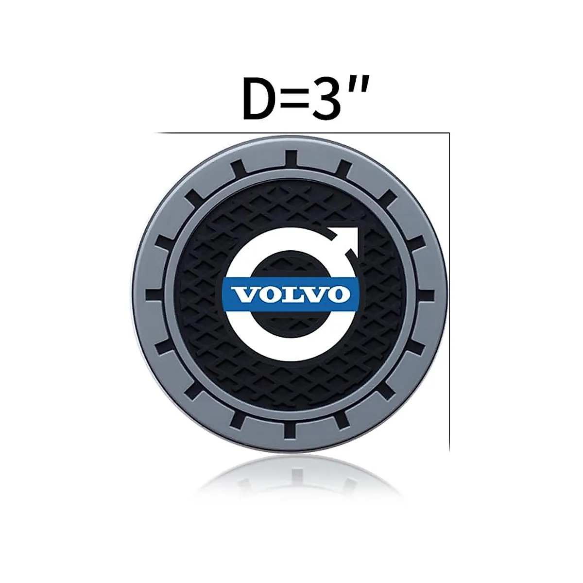 2PCS Car Cup Holder Coasters for Volvo XC40 XC60 XC90 V90 V60 S90 S60 2016-2020 2021 2022,Non-Slip Car Coasters for Cup Holder,Silicon Car Cup Mat Car Cup Holder Insert,2.75'' Car Cup Mat for Car