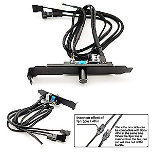 EKDJKK 12V Chassis Fan Hub CPU Cooling, Cooling Fan Hub, Computer CPU Cooling Fans, Adapter Chassis Fan and CPU Fan Hub PC Fan Controller, 3 Pin 4 Pin to 8 Pin CPU Power Adapter