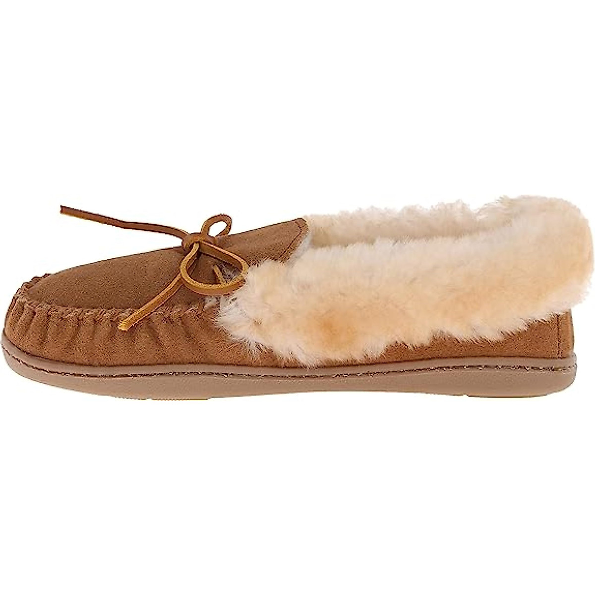 Minnetonka Women's Alpine Sheepskin Slippers, Golden Tan, 8