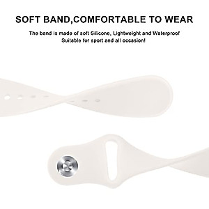 Vanjua Bands Compatible with Samsung Galaxy Watch 5 Band 40mm 44mm, Galaxy Watch 5 Pro Bands 45mm, 20mm Soft Silicone Sport Replacement Strap for Galaxy Watch 5 Band Women Men (Starlight)