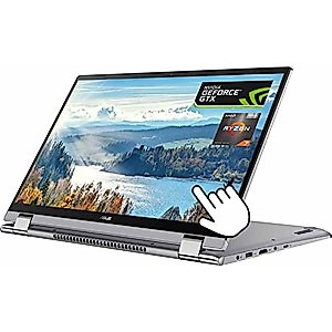 Asus Zenbook 15.6'' FHD 2-in-1 Touchscreen Business Laptop, AMD Ryzen 7 5700U(Beat i7-1180G7, Up to 4.3GHz), 8GB RAM, 1TB PCIe SSD, NVIDIA GeForce MX450, Windows 11 Home, Gray, w/GM Accessories
