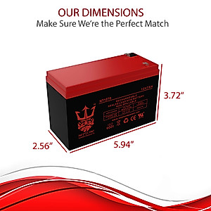 Neptune Power Products Brand Commercial Upgrade Battery for Wildgame Innovations tm. 12 Volt 7.5ah eDRENALINE Rechargeable Tab Style Battery