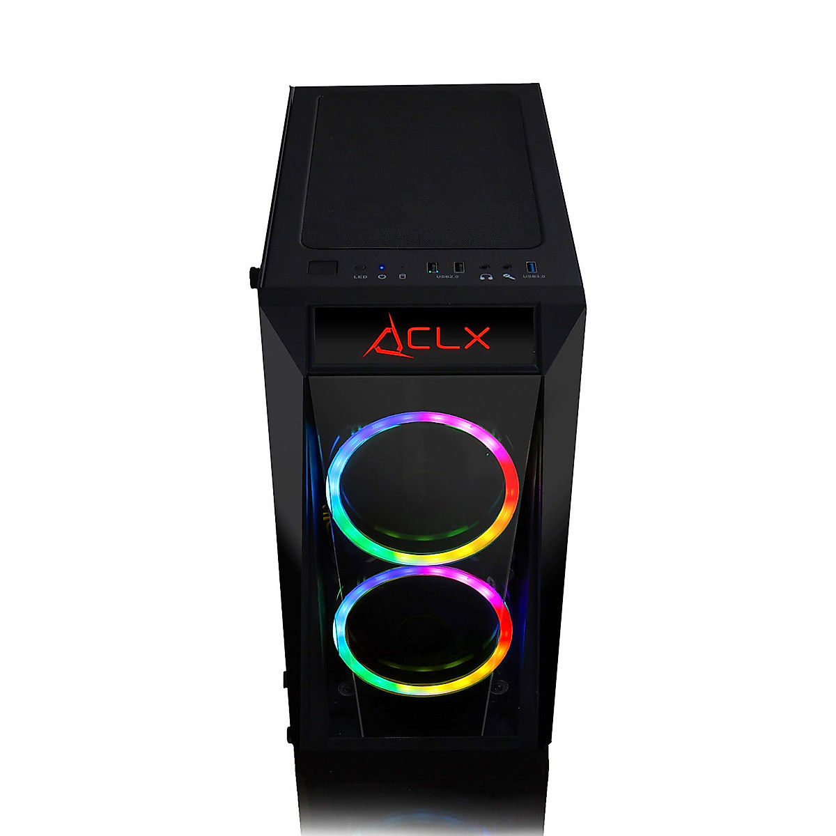 CLX Set VR-Ready Gaming Desktop - Intel Core i7 10700 2.9GHz 8-Core Processor, 16GB DDR4 Memory, GeForce RTX 3060 Ti 8GB GDDR6 Graphics, 240GB SSD, 2TB HDD, WiFi, Windows 11 Home 64-bit, Black