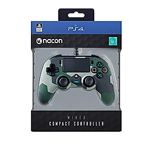 Nacon Compact Camogreen Controller with Cable - Official Sony PlayStation Licensed - PlayStation 4