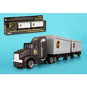 DARON 2011 UPS Tandem Tractor Trailer 1/87 HO Scale Diecast Truck