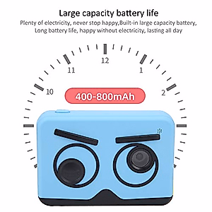 Mxzzand Portable High-Definition Children's Digital Camera Cute Front Rear Dual Cameras Selfie Camera Toy(Blue)