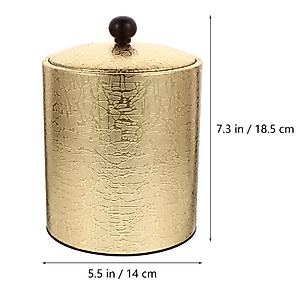 DOITOOL Double Wall Stainless Steel Insulated Ice Bucket with Lid and Ice Tongs for Home Bar Chilling Beer Champagne and Wine Golden