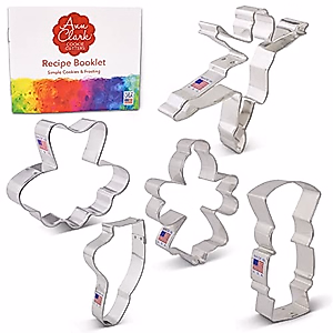 Nutcracker Ballet Cookie Cutters 5-Pc. Set Made in USA by Ann Clark, Nutcracker, Sugar Plum Fairy, Tutu, Ballerina, Ballet Slipper