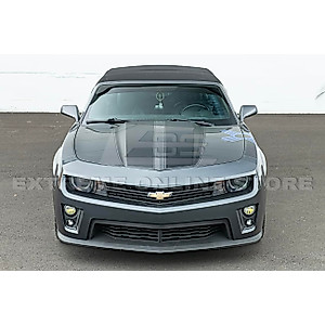 Replacement For 2010-2013 Chevrolet Camaro | ZL1 Style Front Replacement Bumper Cover Upper Lower Grille With Fog Lights