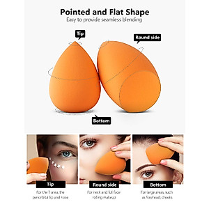 InnoGear Makeup Sponge, 10 Pcs Makeup Sponges Blender Set Beauty Cosmetic Foundation Blending Applicator Puff, Flawless for Liquid Cream Powder (Multi colored)
