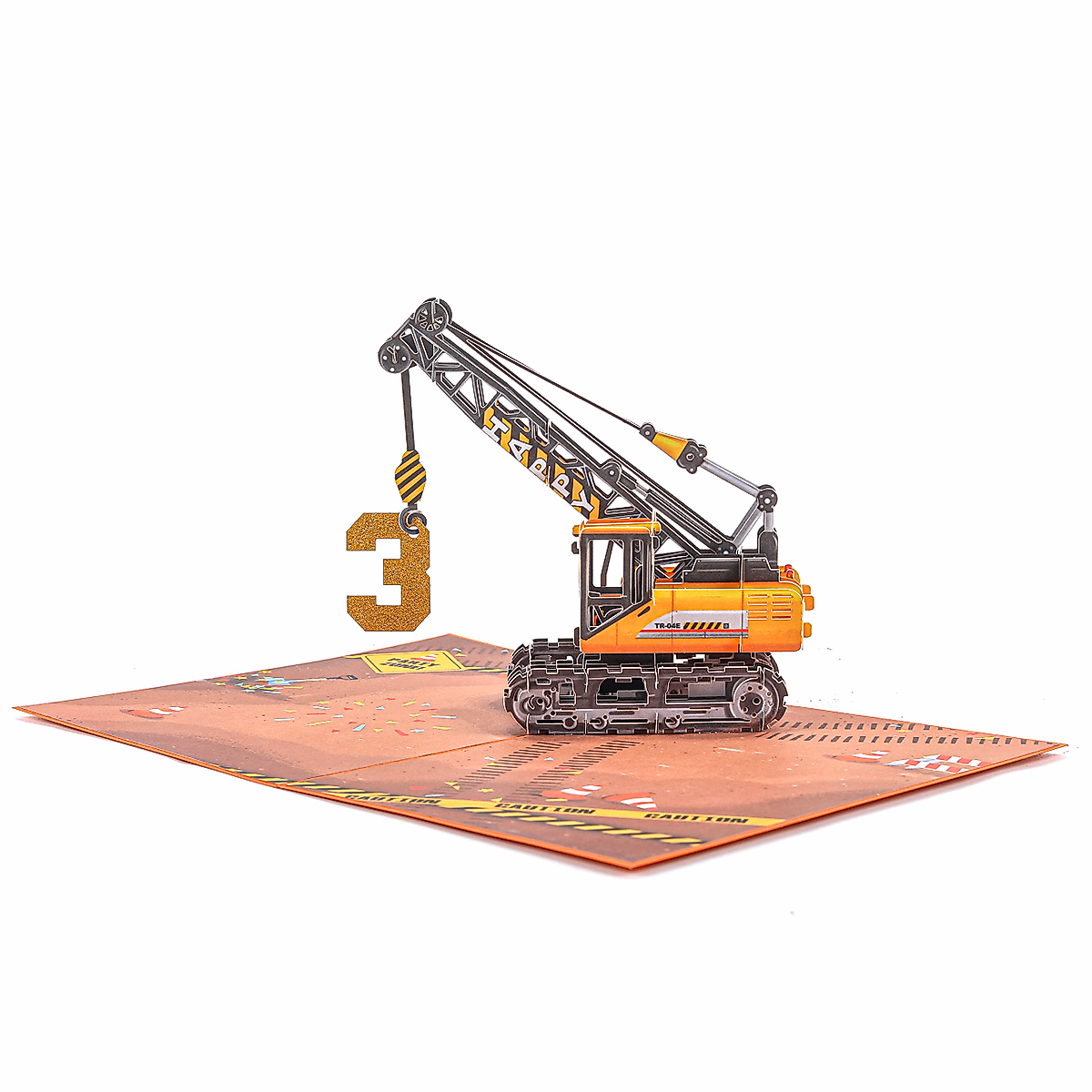 Liif 3D Pop-Up Birthday Card for 3-Year-Old Boy, Envelope Included