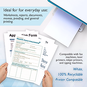 BAZIC 80 Sheets 8.5" x 11" White Multipurpose Paper, 20 LB (75 gsm), Copy Paper Fax Laser & General Printing (80/Pack), 1-Pack