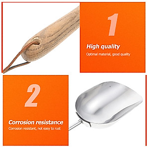 Happyyami Gardening Tools Stainless Steel Scoop Gardening Shovel Feed Scooper Flower Soil Shovel Hand Rake Sand Shovels for Kids Handheld Spades Digging Shovel Child Tsubaki Potted Plant