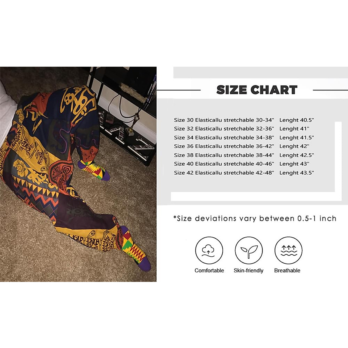 perdontoo Men Women's Harem Pants Drawstring Elastic Waist Aladdin Boho Hippie Drop Crotch Trousers (38, Style 1)